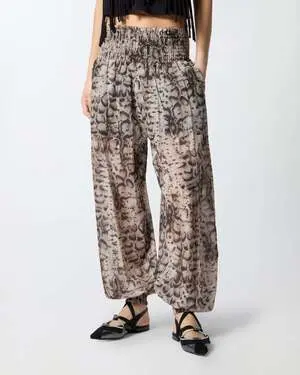 Pinko Printed Wide-leg Trousers