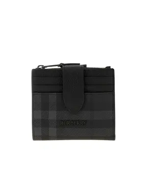 Burberry Zippered Card Holder - Grey