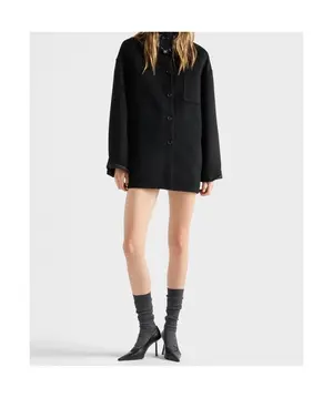 Prada Reversible Double Cashwool And Re-nylon Caban Jacket