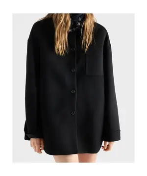 Prada Reversible Double Cashwool And Re-nylon Caban Jacket
