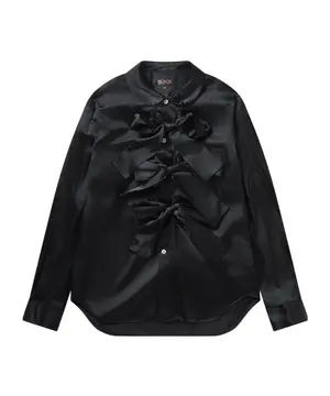 Comme Des Garçons Long-sleeve Collared Shirt - Black