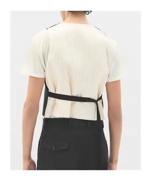 ANN DEMEULEMEESTER Gabardine Wool Waistcoat