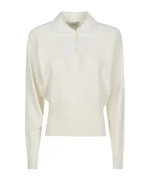 ERMANNO FIRENZE Lace-collar Polo Top No