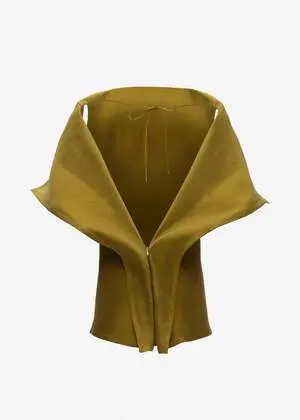 Magda Butrym Long Draped Silk Shirt