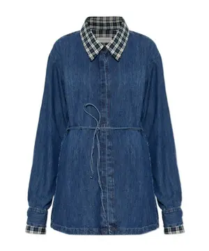 Dries Van Noten Wrap Denim Shirt