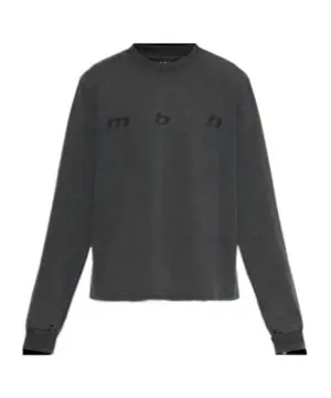 MISBHV Logo-print Long-sleeved T-shirt - Black