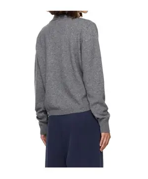 ENTIRE STUDIOS Button-front Long-sleeve Knit Top - Grey