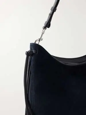 Phoebe Philo Gig Leather-trimmed Suede Shoulder Bag