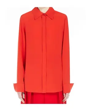 Sportmax Gemona Long-sleeved Crepe Shirt