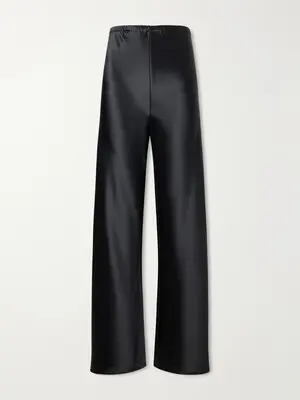ALMADA Bias Satin Wide-leg Pants