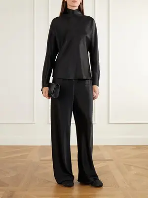 ALMADA Bias Satin Wide-leg Pants