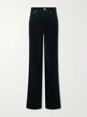 Citizens Of Humanity Kimberly Flare Cotton-blend Corduroy Pants - Green