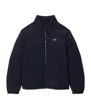 Lacoste Water-repellent Hooded Down Jacket - Navy