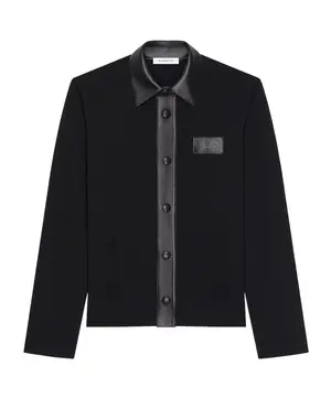 Givenchy Mixed Media Button-up Cardigan - Black