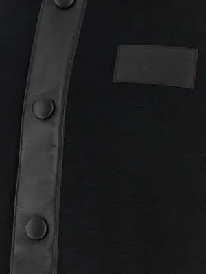 Givenchy Mixed Media Button-up Cardigan