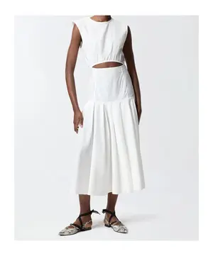 Pinko Cut-out Sleeveless Dress - White