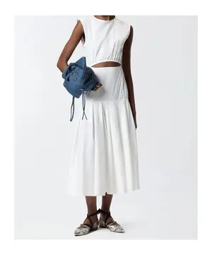 Pinko Cut-out Sleeveless Dress - White