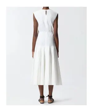 Pinko Cut-out Sleeveless Dress - White