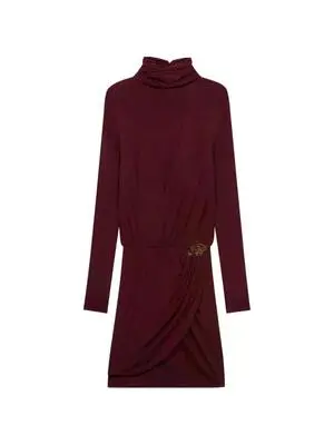 Blumarine Draped Stole-detail Mini Dress