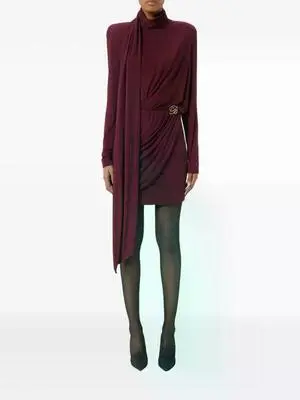 Blumarine Draped Stole-detail Mini Dress