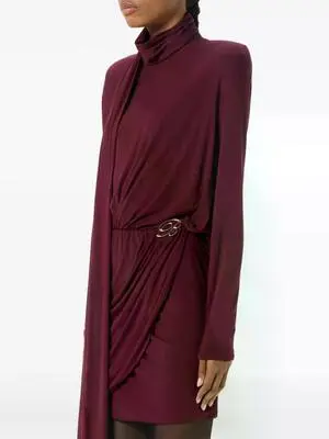 Blumarine Draped Stole-detail Mini Dress