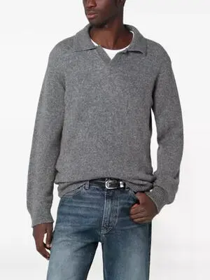 ROBERTO COLLINA Knit Skipper Sweater - Grey