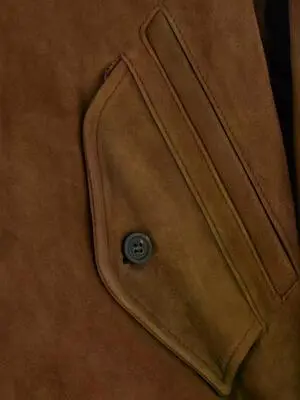 COOR Zip-up Leather Bomber Jacket