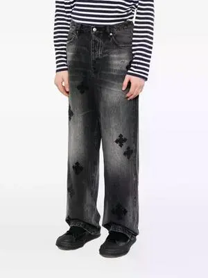 Ksubi Maxx Blakk Metal Kraftwerk Wide-leg Jeans