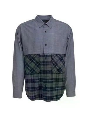 Comme Des Garçons Striped Checked Cotton Shirt