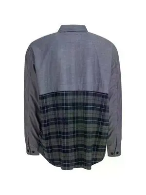 Comme Des Garçons Striped Checked Cotton Shirt