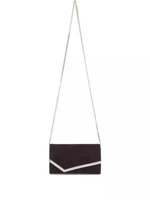 JIMMY CHOO Chain-strap Suede Shoulder Bag