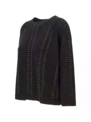 ELENA MIRÒ Rhinestone-embellished Sweater - Black