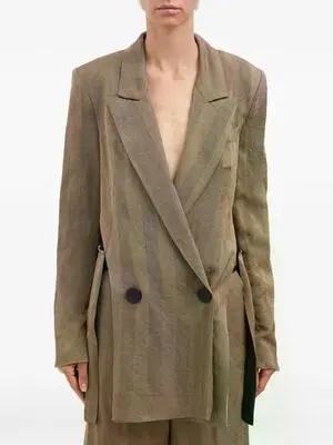 ALESSANDRA MARCHI Double-breasted Cut-out Blazer