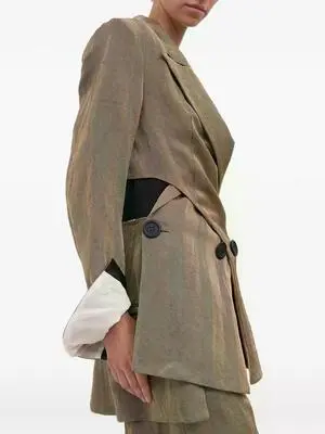 ALESSANDRA MARCHI Double-breasted Cut-out Blazer