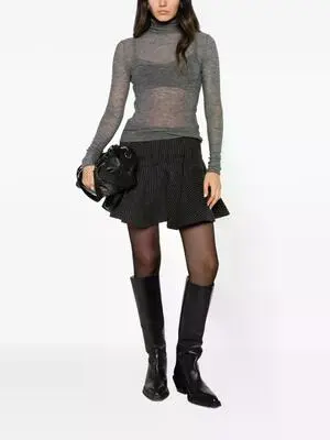 Majestic Filatures Sequin-embellished Roll-neck T-shirt