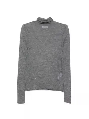 Majestic Filatures Sequin-embellished Roll-neck T-shirt - Grey