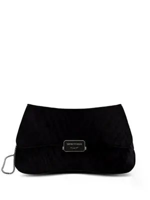 Emporio Armani Logo-plaque Chain-strap Cross Body Bag - Black