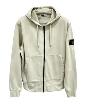 Stone Island Zip-up Hoodie - Sand-colored