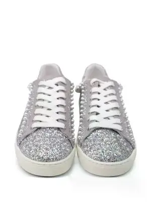 STUART WEITZMAN Goldie Faux Pearl-embellished Sneakers