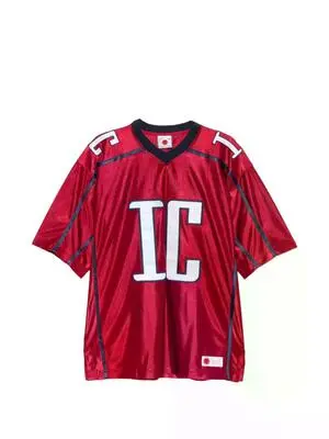 ICECREAM Ic Football Logo-patch V-neck T-shirt - Red