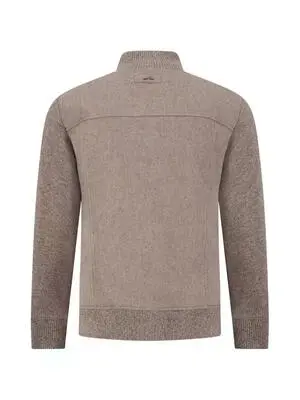 Paul & Shark Aliseo Zip-up Panelled Sweater - Neutrals