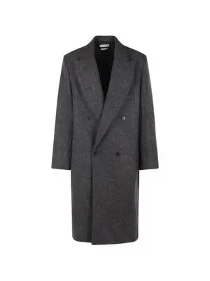 JW Anderson Crombie Double-breasted Wool Coat - Grey