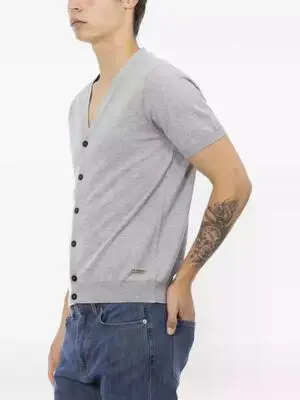 BALDININI Short-sleeve V-neck Cardigan
