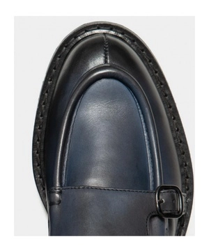DOUCAL'S Double-buckle Almond Toe Monk Shoes
