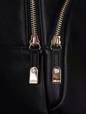 Liu Jo Grained-effect Logo-plaque Backpack