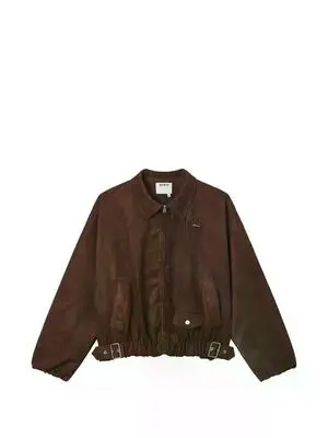 MUSIUM DIV. Logo-patch Buckled Jacket - Brown