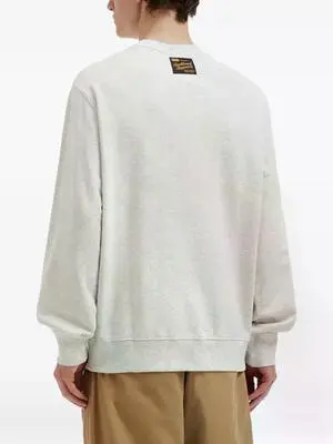 FINGERCROXX Logo-embroidered Patch-detail Sweater - Grey