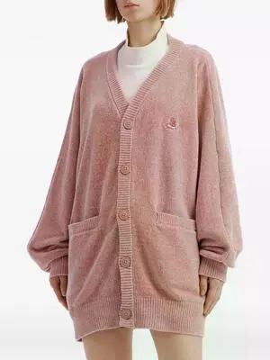 FINGERCROXX Logo-embroidered V-neck Cardigan