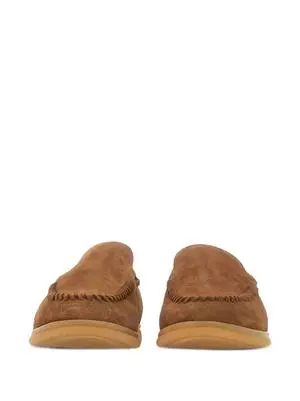 Eleventy Suede Ribbon-detail Loafers