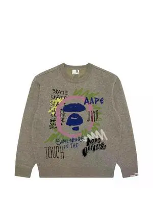 AAPE BY *A BATHING APE Graphic-intarsia Sweater